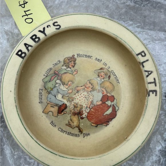Dining | Vintage Babys Plate With Nursery Rhyme Design | Poshmark
